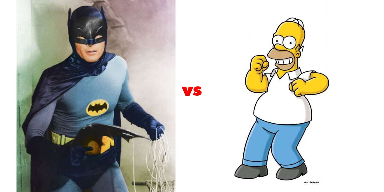 Batman (Adam West) vs Homer Simpson (The Simpsons) on The Big Fat List