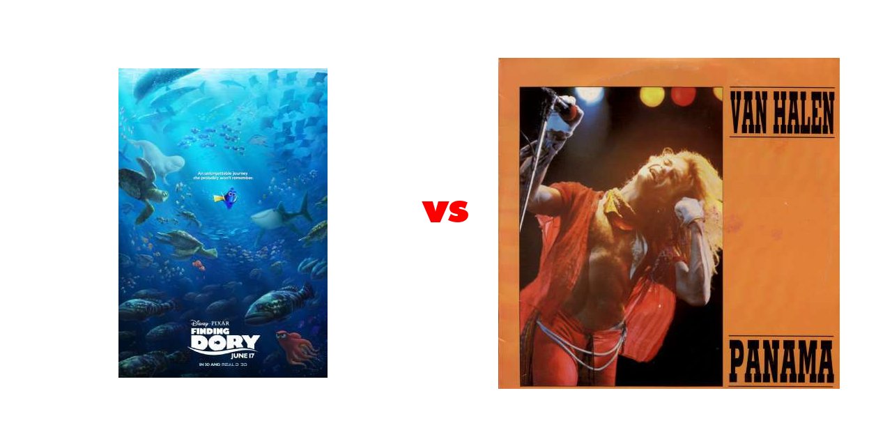 Finding Dory vs Panama (Van Halen) on The Big Fat List