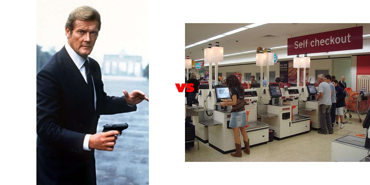 Results for James Bond (Roger Moore) vs Self-service checkouts on The ...