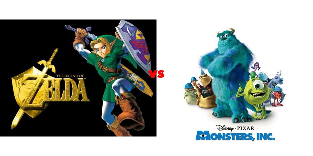 Results for The Legend of Zelda vs Monsters, Inc. on The Big Fat List
