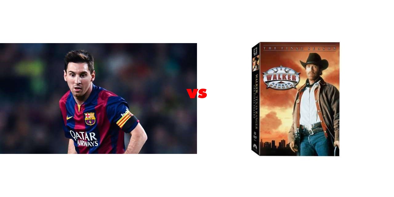 Lionel Messi vs Walker, Texas Ranger on The Big Fat List