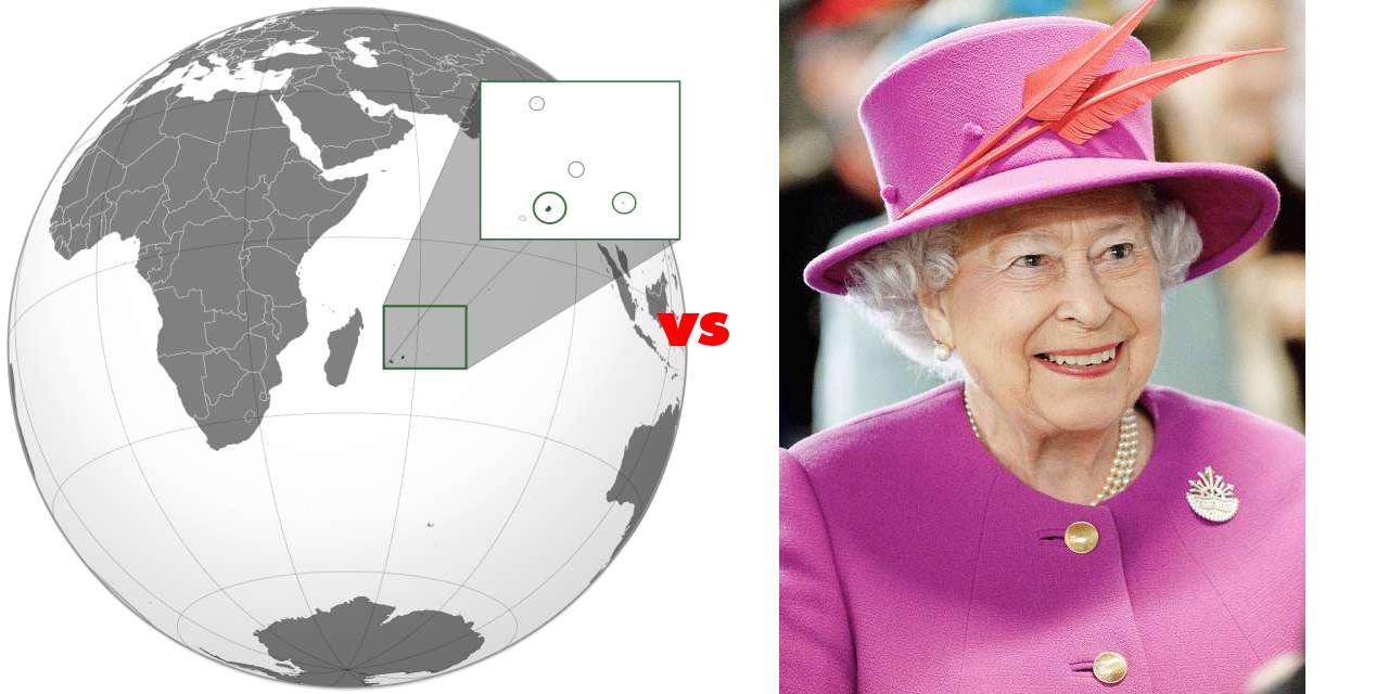 Mauritius vs Queen Elizabeth II on The Big Fat List