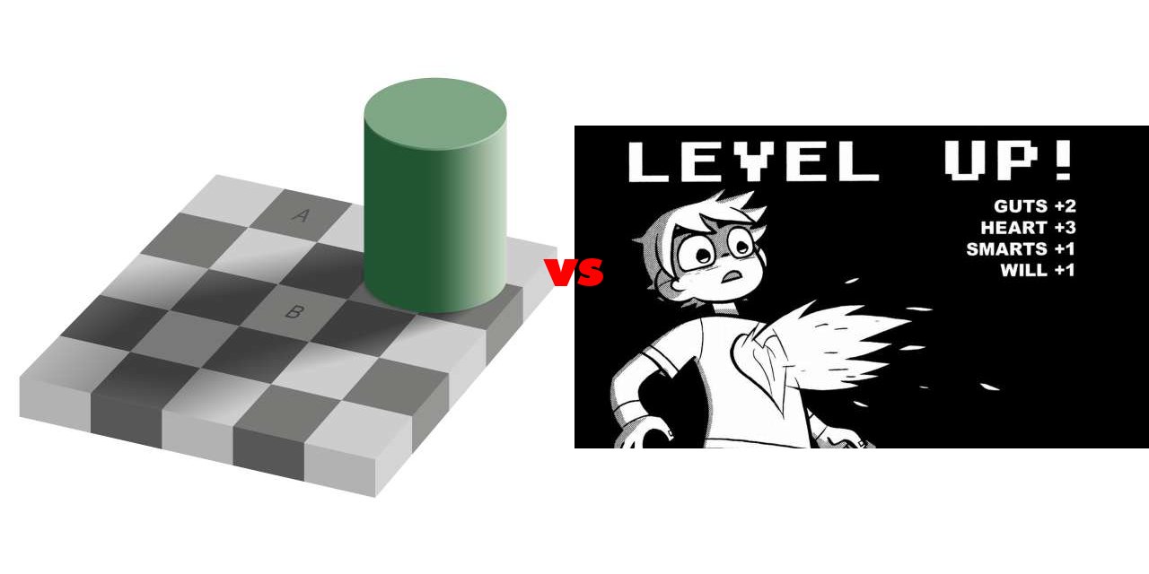 Optical illusions vs Scott Pilgrim (comics) on The Big Fat List