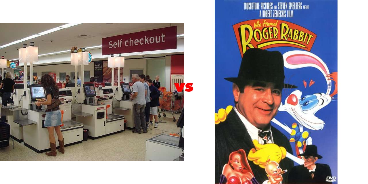 Results for Self-service checkouts vs Who Framed Roger Rabbit on The ...
