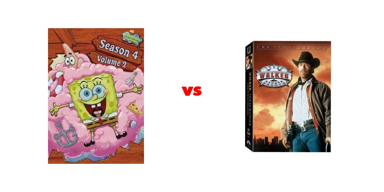 SpongeBob SquarePants vs Walker, Texas Ranger on The Big Fat List
