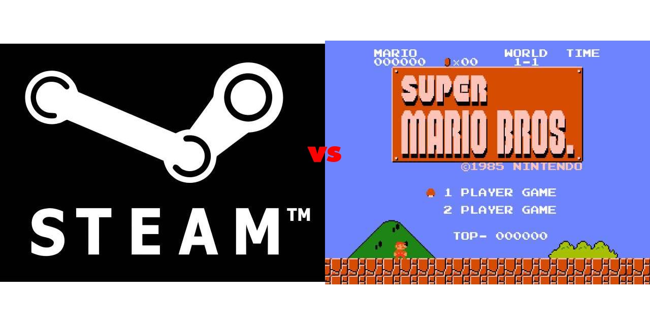 Steam vs Super Mario Bros on The Big Fat List